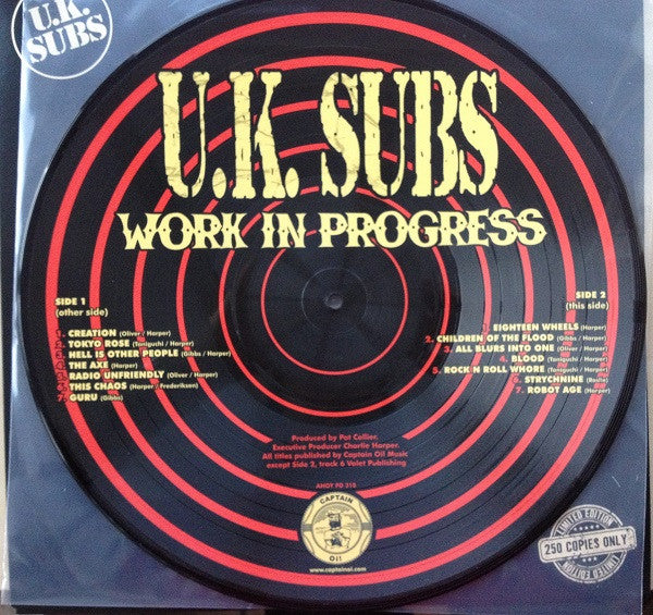 UK Subs ‎– Work In Progress - Picture disc – the vinyl revival store
